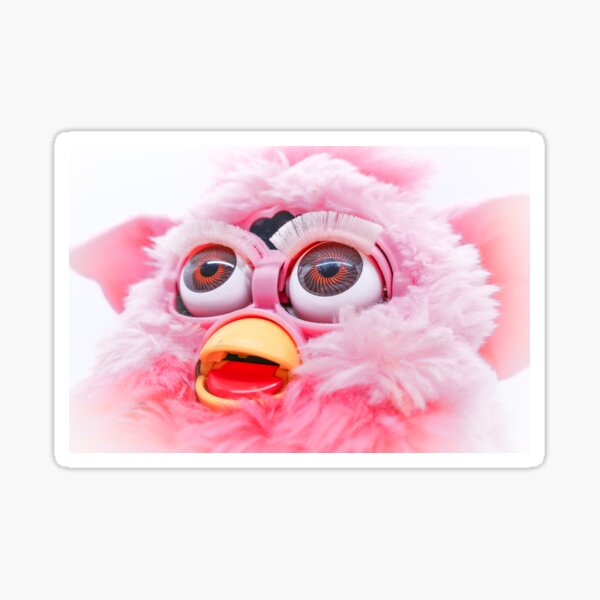 "Happy Pink Furby " Sticker for Sale by FurbyFun | Redbubble