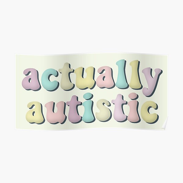 Póster «En realidad, autista Retro Font Concienciación sobre el autismo ...