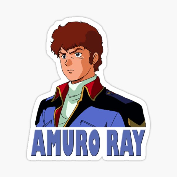 "Amuro Ray anime character graphic" Sticker by MuriloDias1458 | Redbubble