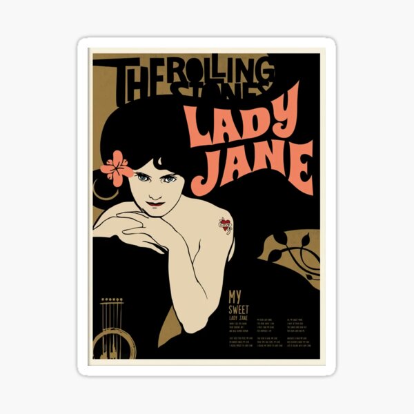 " Lady Jane Album cover" Sticker for Sale by larytane | Redbubble