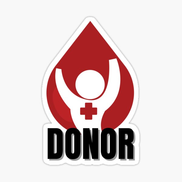 "Donate blood" Sticker for Sale by CreacionsMeraki | Redbubble