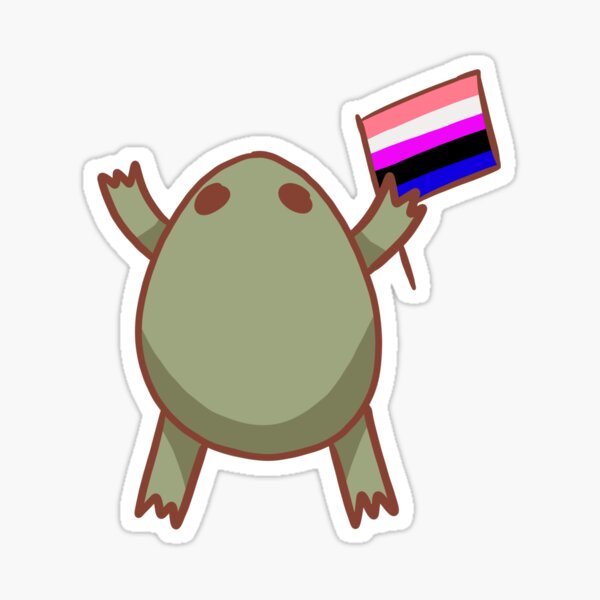 "Genderfluid Frog" Sticker for Sale by idiosyncrasy763 | Redbubble
