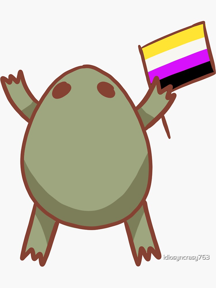 "Non Binary Frog" Sticker by idiosyncrasy763 | Redbubble