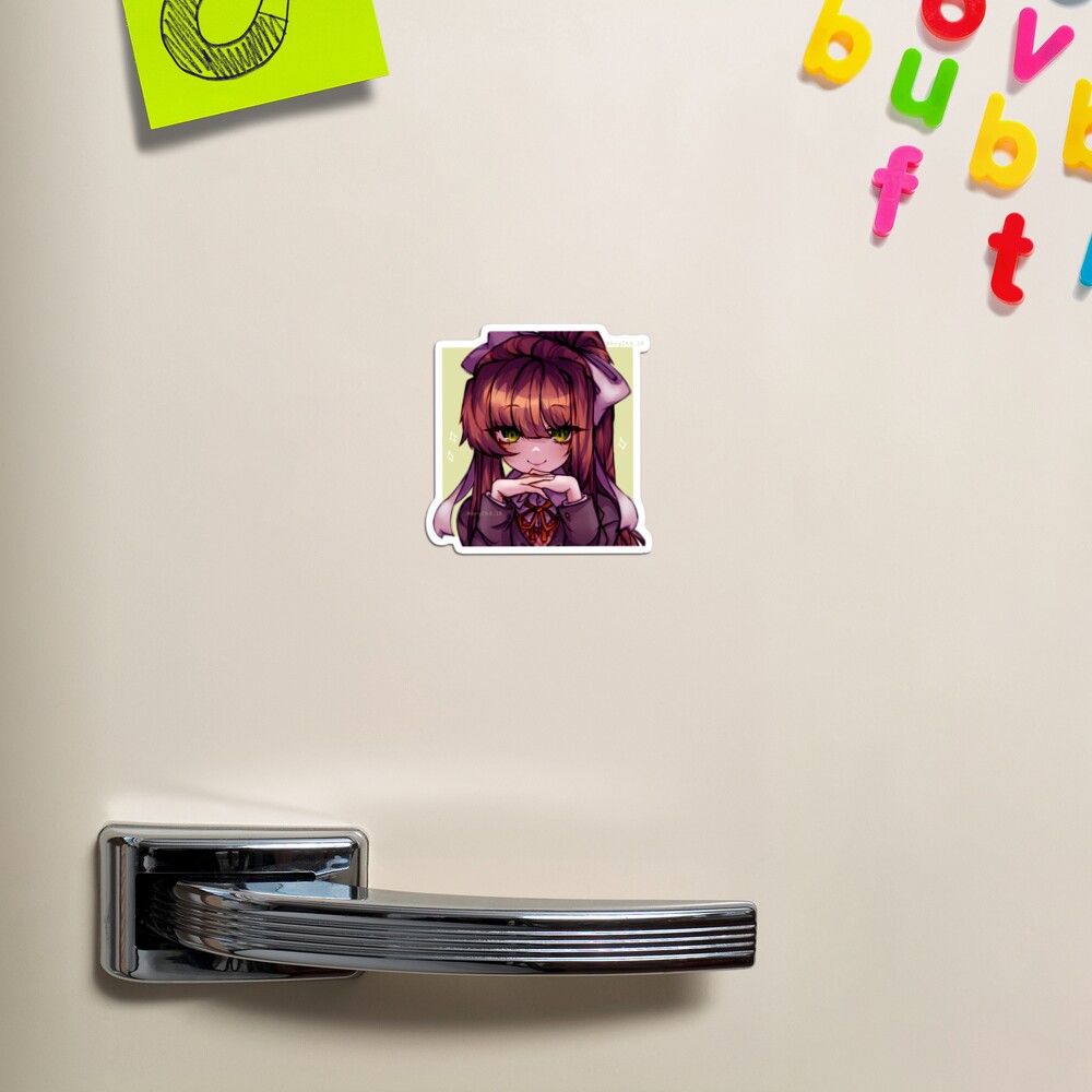 "Monika (Fanart)" Sticker by ahrychaworking | Redbubble
