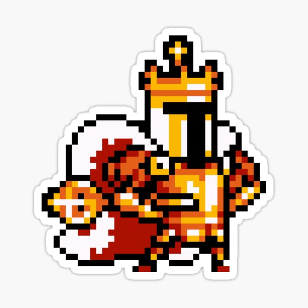 "King Knight Sprite" Sticker for Sale by SpriteGuy95 | Redbubble