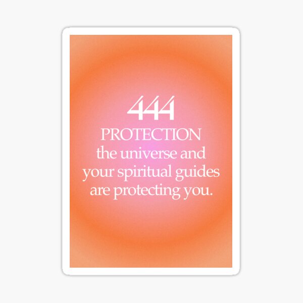"444 ANGEL NUMBER" Sticker by abbymoriartyy | Redbubble