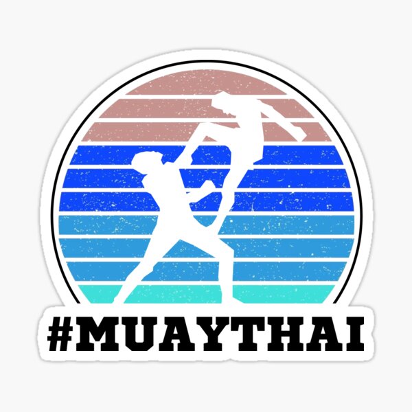"#muaythai | Retro Style Muay Thai" Sticker by 9N20 | Redbubble