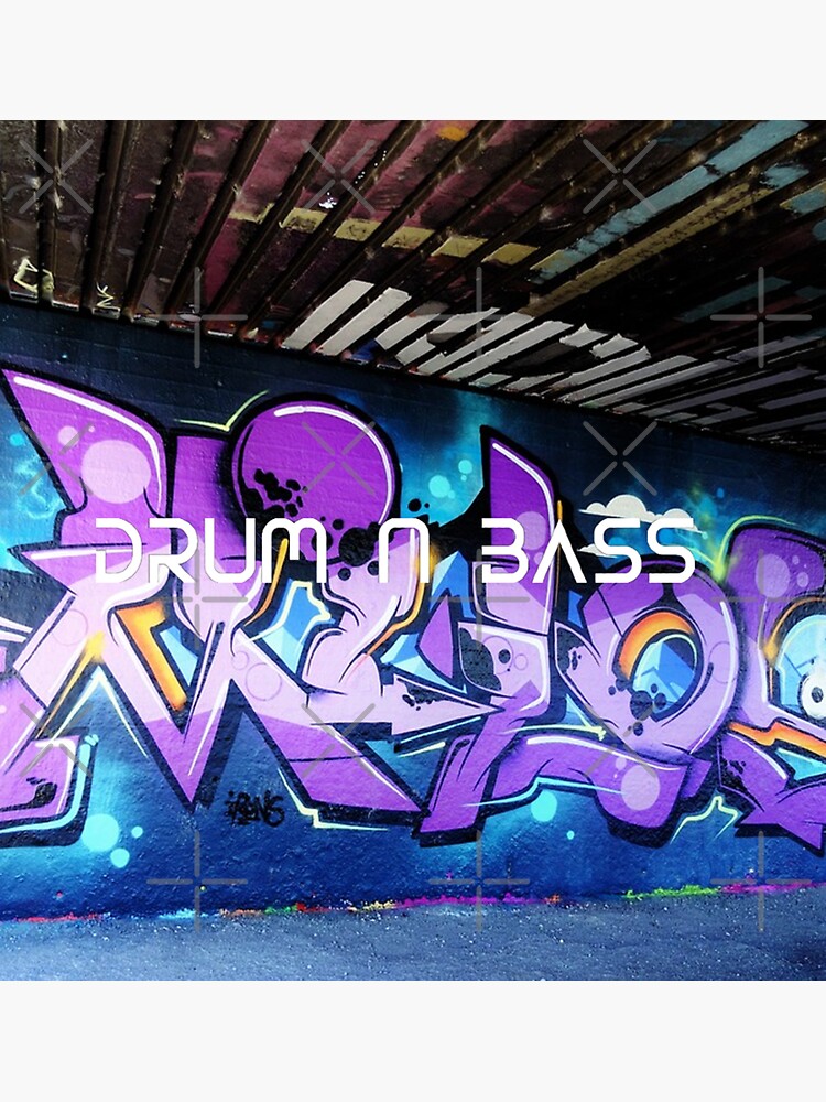 "Drum N Bass - Graffiti" Sticker by DrumAndBass | Redbubble