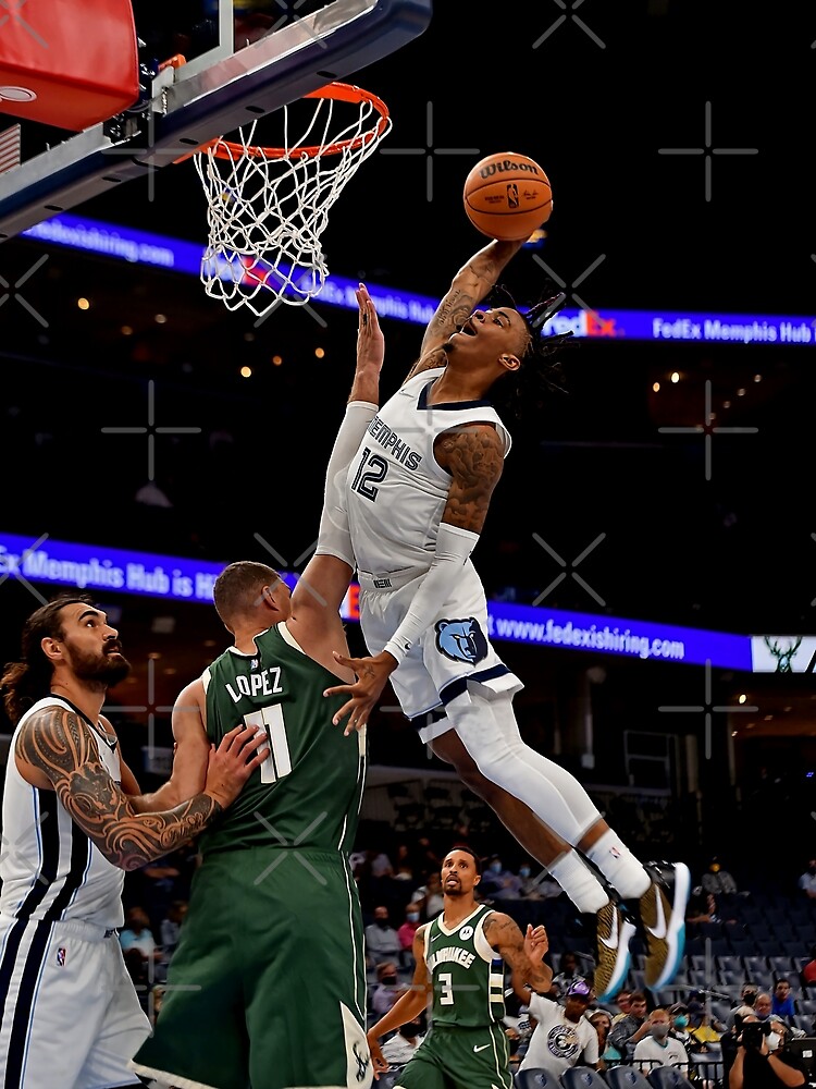 "Ja Morant 12 " The JA " Posterized Dunk on Brook Lopez" Poster for ...