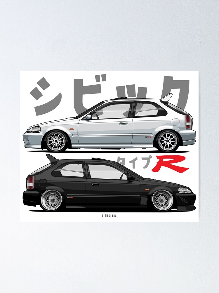 "Civic Type R" Poster for Sale by lpdesigns1 | Redbubble