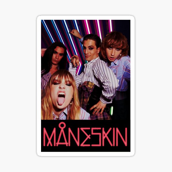 "Maneskin 27" Sticker for Sale by gonzalogranados | Redbubble