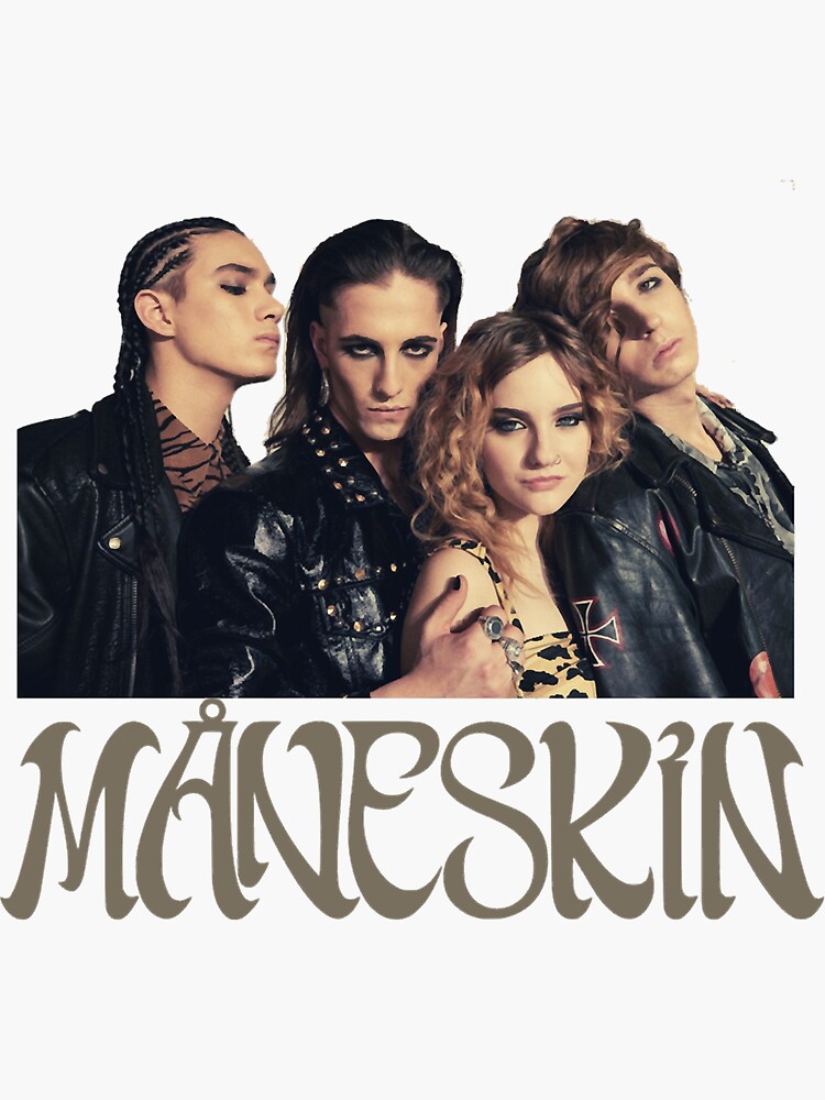 "Maneskin 28" Sticker for Sale by gonzalogranados | Redbubble