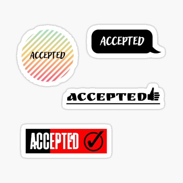 "task accepted" Sticker for Sale by Bambom24 | Redbubble