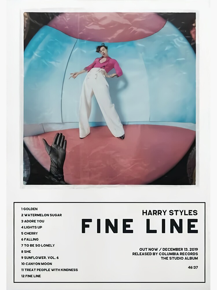 "Harry Fine Line Album Poster" Sticker by micellinni | Redbubble