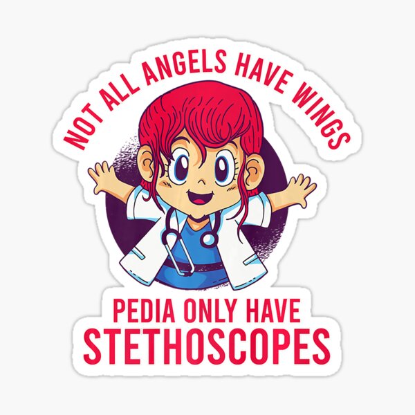 "Angel pedia wings stethoscope doctor nurse pediatrician" Sticker for ...