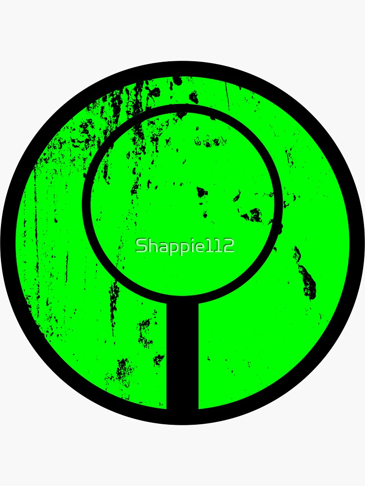 "Marathon Symbol II - Green on black" Sticker for Sale by Shappie112 ...