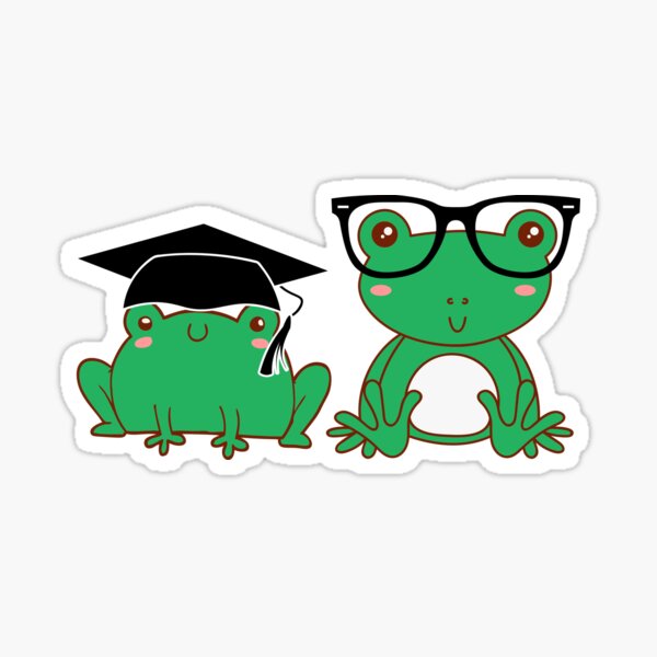 "Frog Graduatation Gifts" Sticker by OriginBrushes | Redbubble