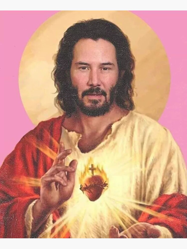 "keanu ,reeves ,jesus" Sticker by MadoScientist | Redbubble
