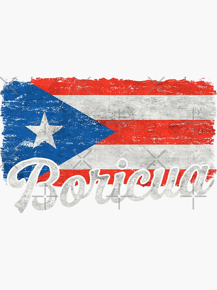 Pegatina «Bandera de Puerto Rico regalos del orgullo boricua de Puerto ...