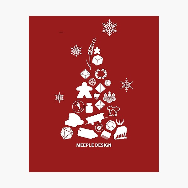 "Meeple Design Board Game Resources Christmas Tree - Board Games ...