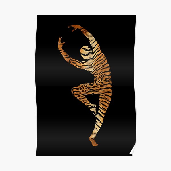 "LYRICAL BALLET - TIGER TEXTURE - MALE DANCER SILHOUETTE" Poster for ...