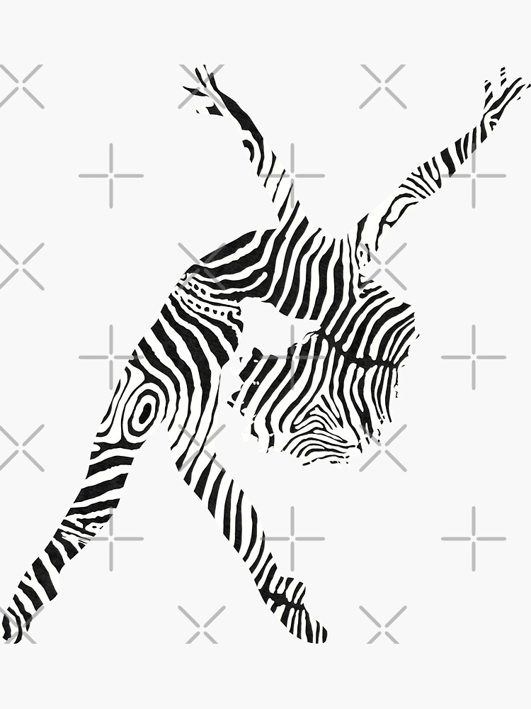 "LYRICAL BALLET - ZEBRA TEXTURE - BALLERINA SILHOUETTE" Sticker by ...