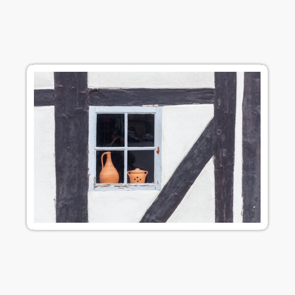 "Window, half-timbered house, half-timbered, old town, Goslar, Harz ...
