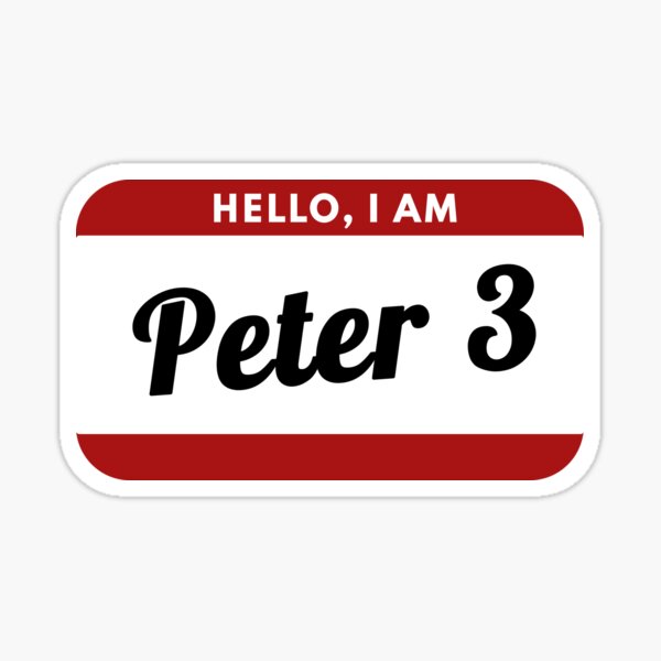 "Hello, I am Peter 3" Sticker for Sale by GlitchyShaan | Redbubble
