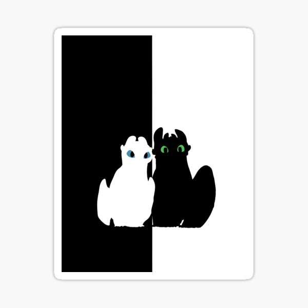 "Toothless and his girlfriend" Sticker by goshubh | Redbubble