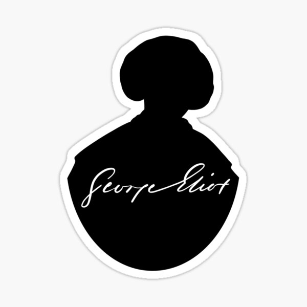 Pegatina «Silueta de la firma de GEORGE ELIOT» de abbieoverbey | Redbubble