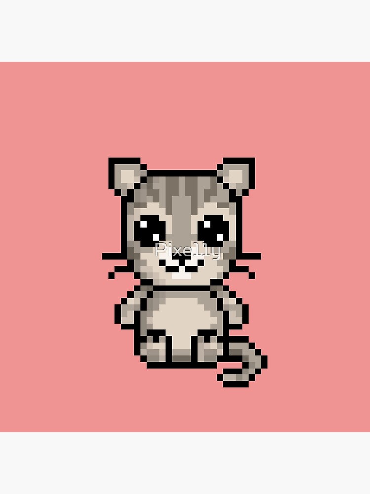 "Cute Cat (Chibi Pixel Animal Character)" Art Print for Sale by Pixe11y ...