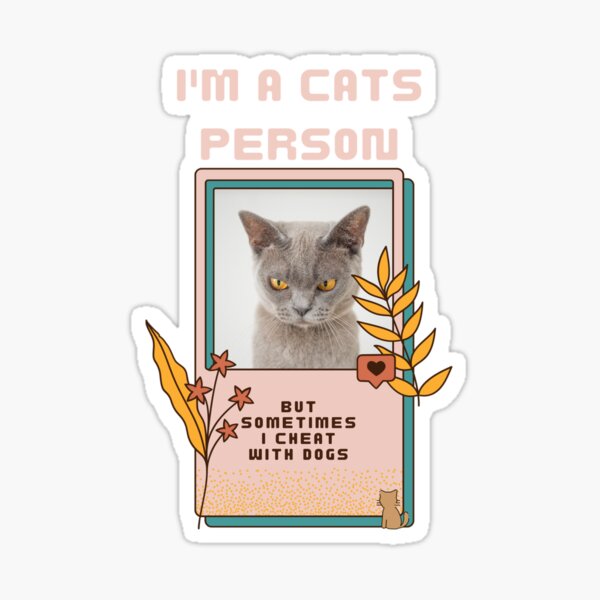 "CATS PERSON" Sticker by cats-fans | Redbubble