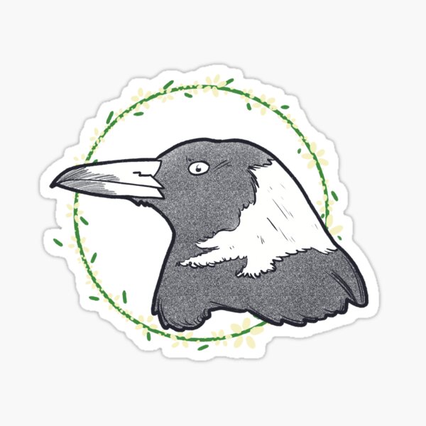 "Australian Magpie" Sticker by pokegirl93 | Redbubble