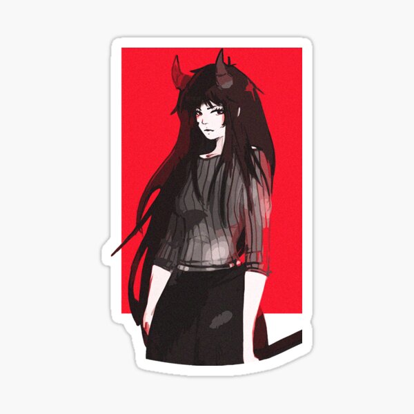 "Devil Girl" Sticker by DRMAMBA | Redbubble
