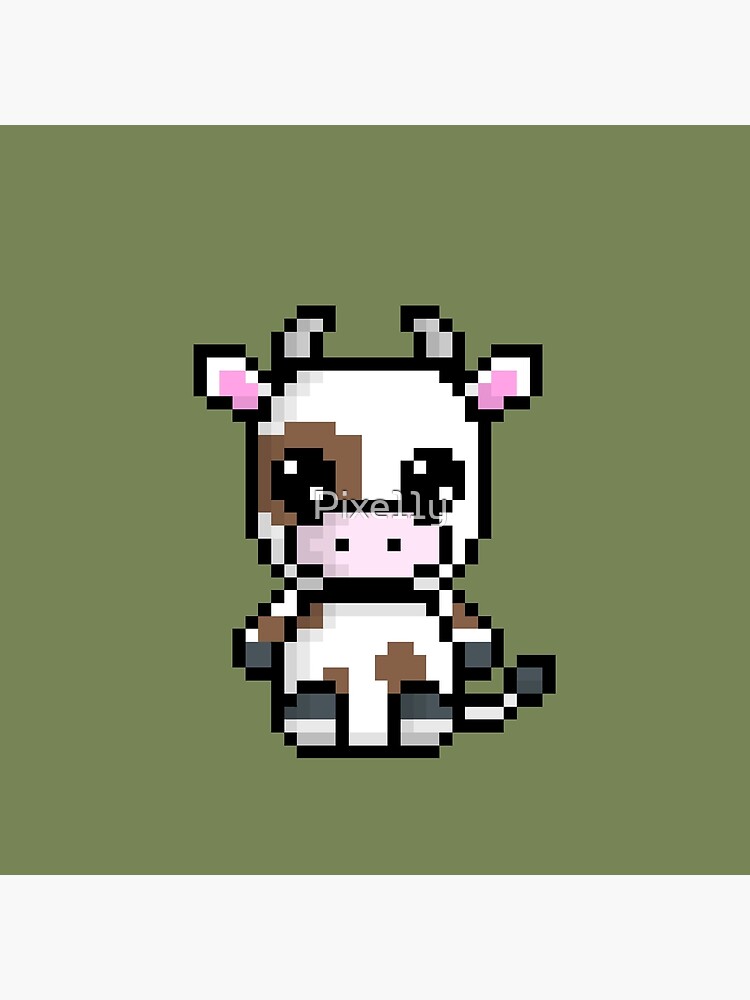 "Cute Cow (Chibi Pixel Animal Character)" Art Print for Sale by Pixe11y ...