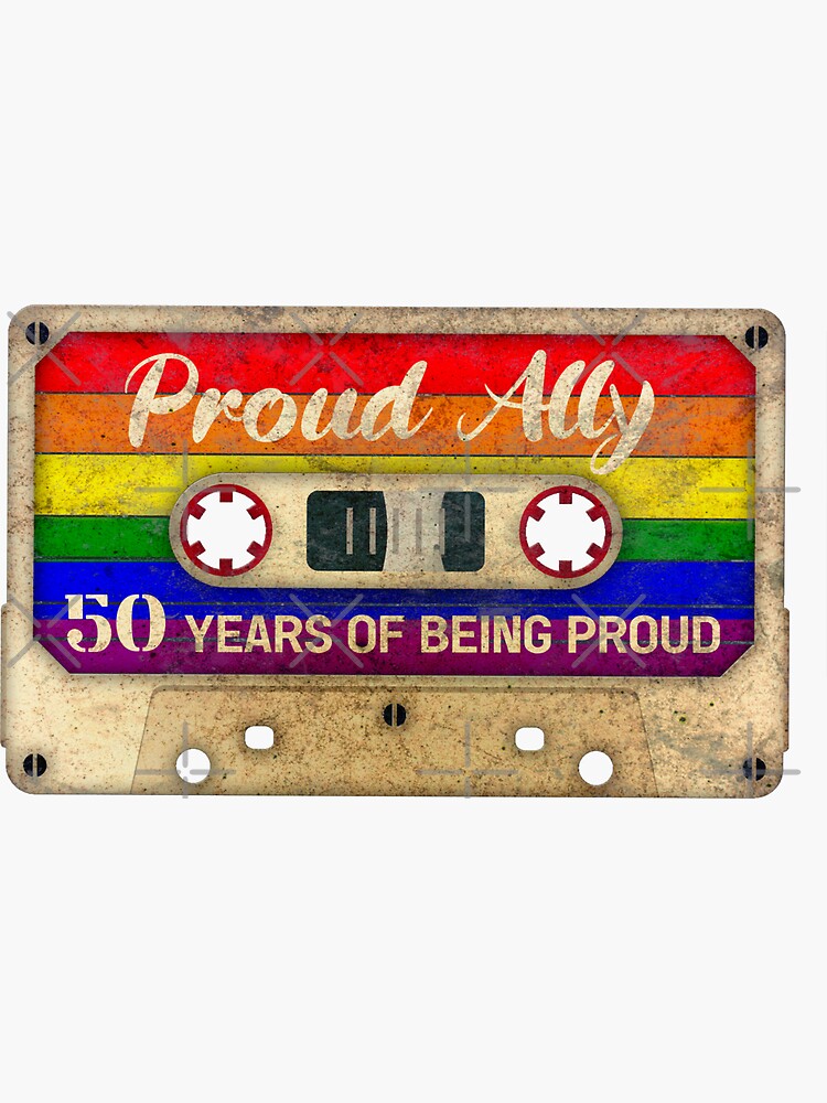"Proud Ally, 50 Years Of Being Proud, 80s Retro Video Cassette Mixtape ...
