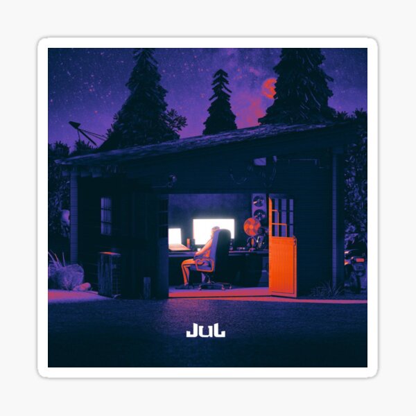 "jul fan album cover (la cabane)" Sticker by LoveMMA | Redbubble