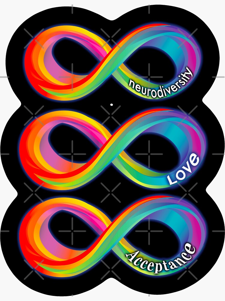 "Infinity symbol - celebrating neurodiversity. " Sticker for Sale by ...