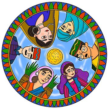 "Pahadi Culture" Sticker for Sale by Mansiart | Redbubble