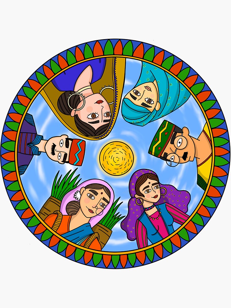 "Pahadi Culture" Sticker for Sale by Mansiart | Redbubble