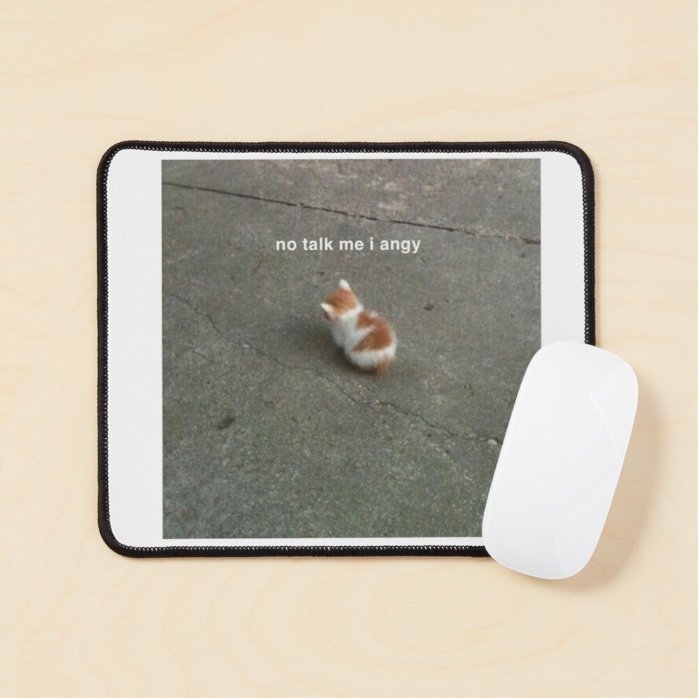 "No talk me i angy CAT MEME" Sticker for Sale by Kyiomi | Redbubble