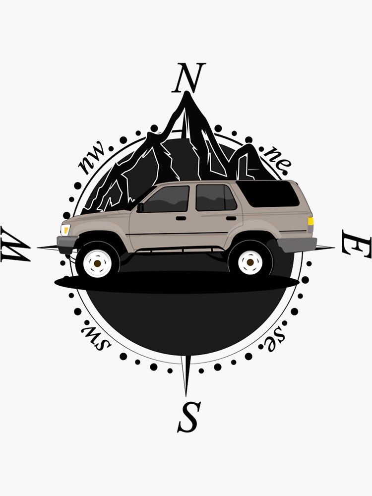 "2nd Gen 4runner " Sticker for Sale by StayThreadedCo | Redbubble