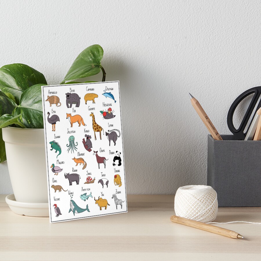 "Animal english alphabet" Poster for Sale by SolArt88 | Redbubble