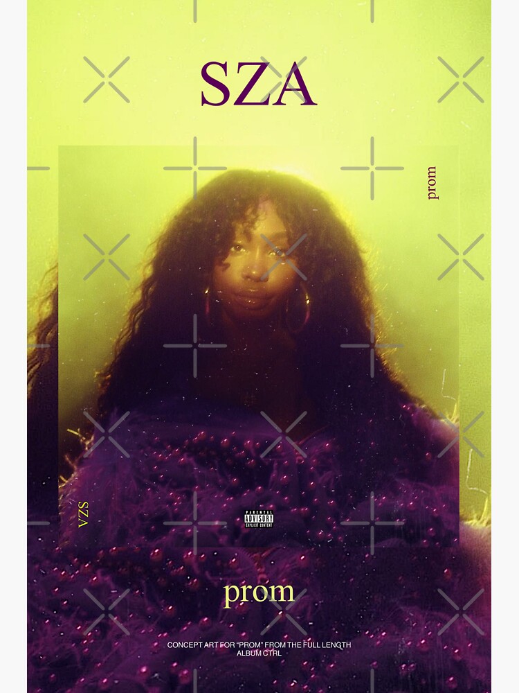 "yellow purle and the women is sza" Sticker for Sale by hectorpelleriii ...