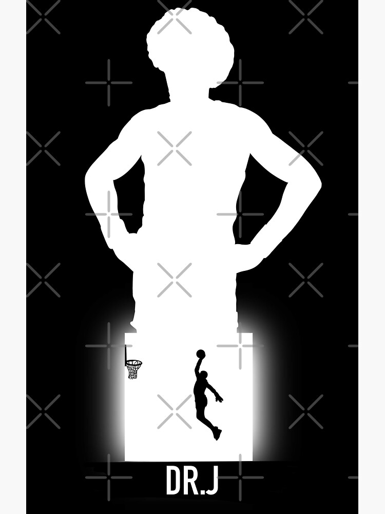 "Dr.J" Sticker for Sale by Artsilhouette | Redbubble