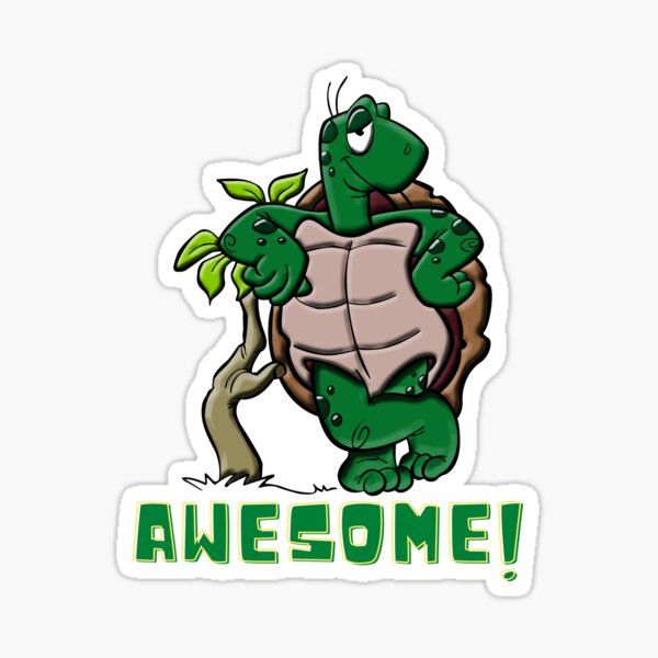 "Turtley Awesome" Sticker for Sale by ZuluSmd | Redbubble