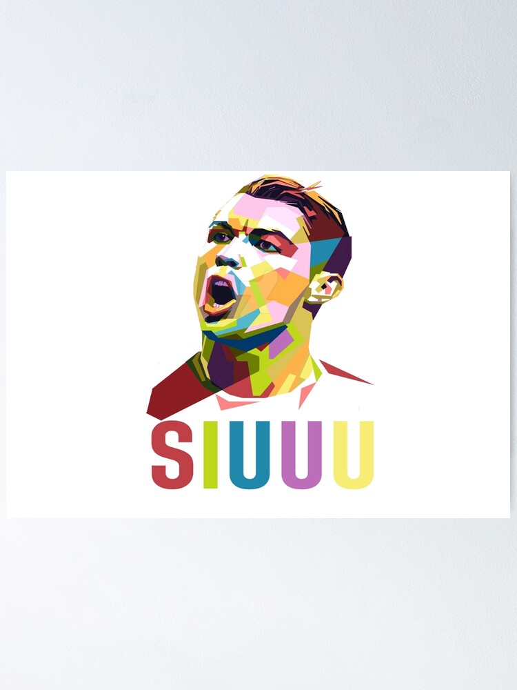 "Funny Siuuu Football Meme Ronaldo Meme si hope style" Poster by ...
