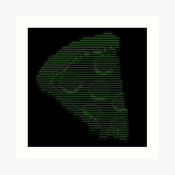 "Pizza emoji Ascii Art" Art Print by typo-n-quotes | Redbubble