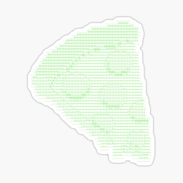 "Pizza emoji Ascii Art" Sticker for Sale by typo-n-quotes | Redbubble