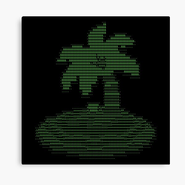 "Desert Island emoji Ascii Art" Canvas Print for Sale by typo-n-quotes ...